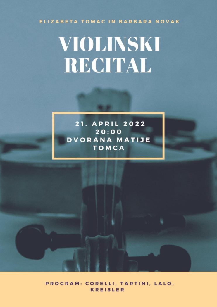 Violinski recital - Zavod sv. Stanislava